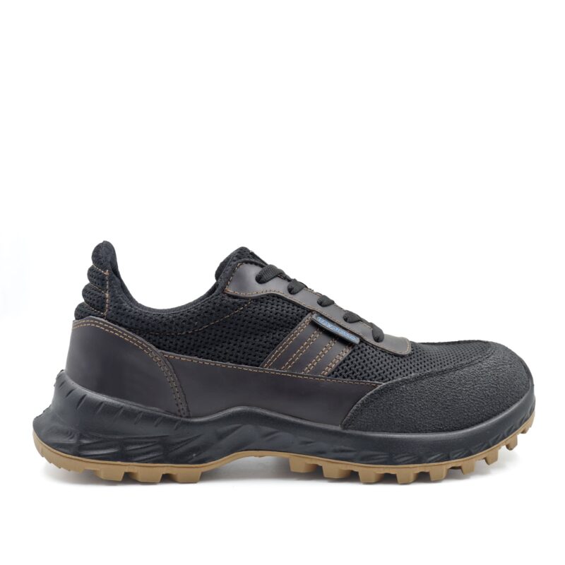 Zapato industrial micro power Hombre TRT 340 ASFALTO CAFÉ X MALLA NEGRA ...